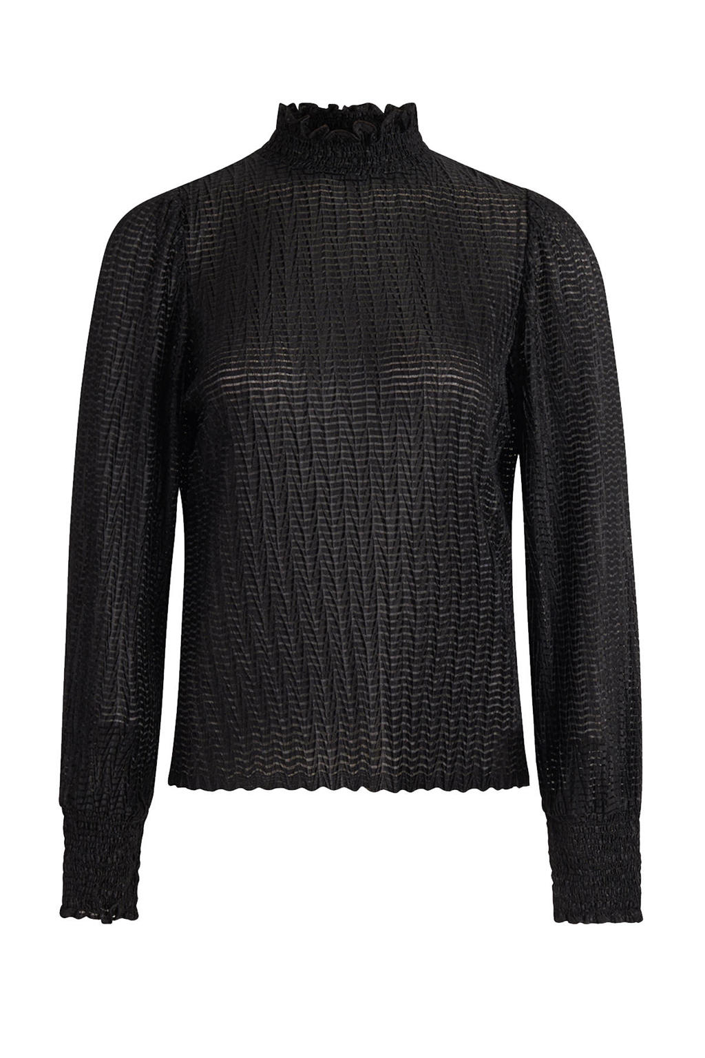 Shoeby top met ruches zwart kopen? | Morgen in huis | wehkamp