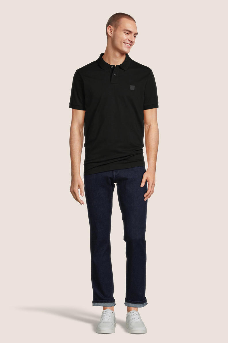 BOSS slim fit polo PASSENGER zwart | wehkamp