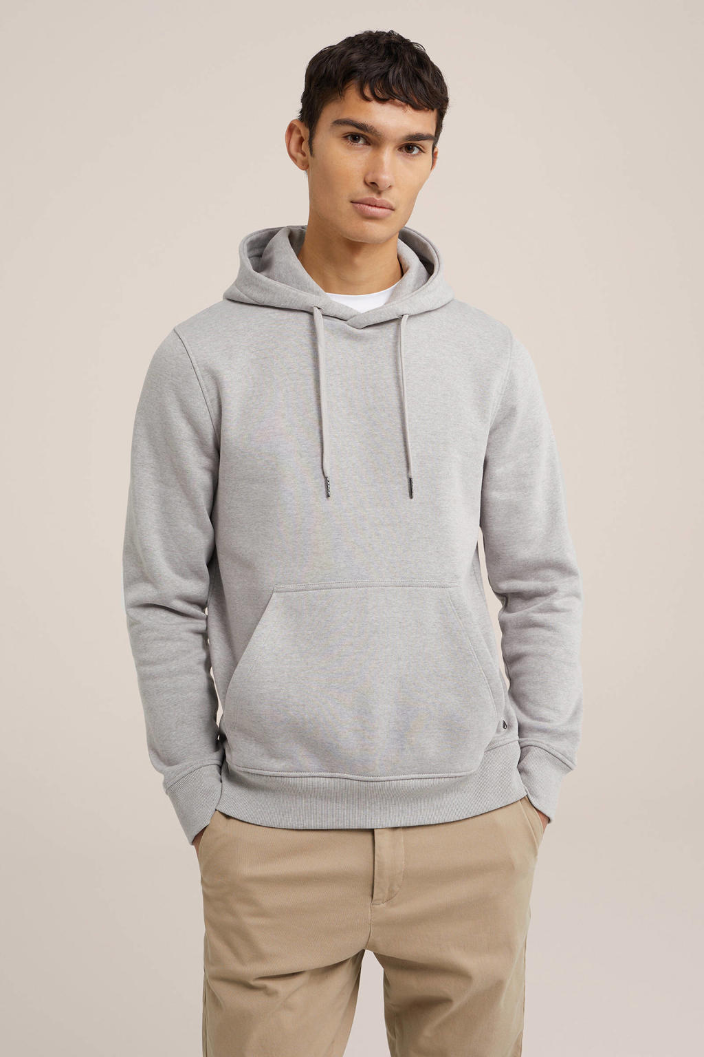 WE Fashion gemêleerde hoodie grey melange | wehkamp