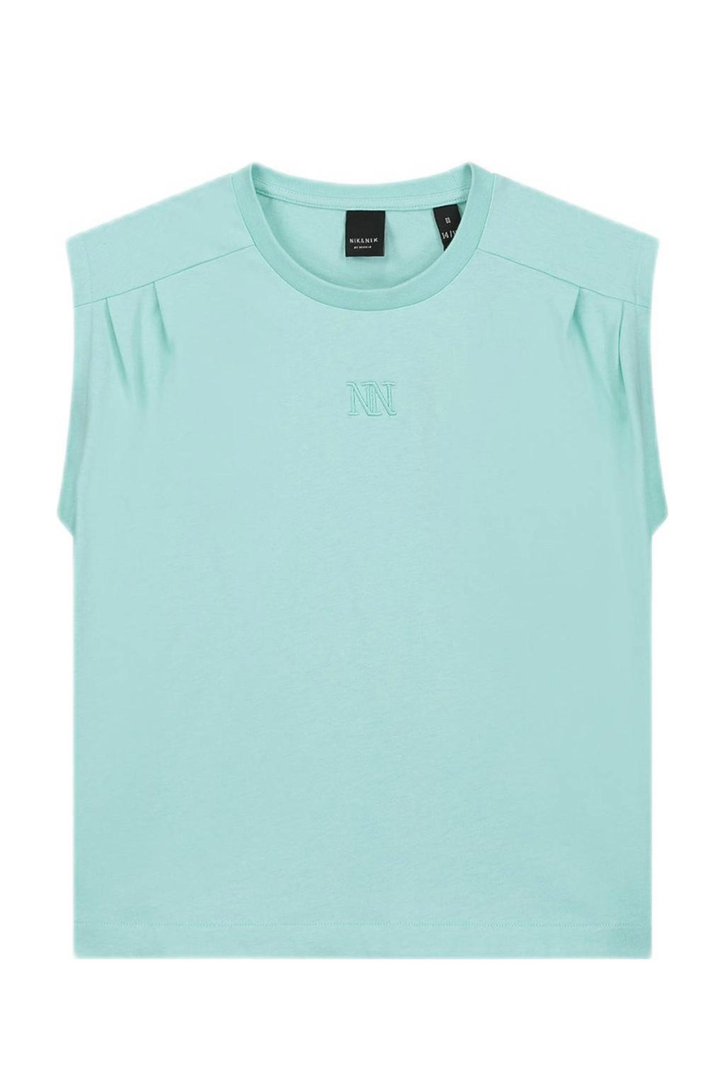 NIK&NIK mouwloze top Pleat mintgroen | wehkamp