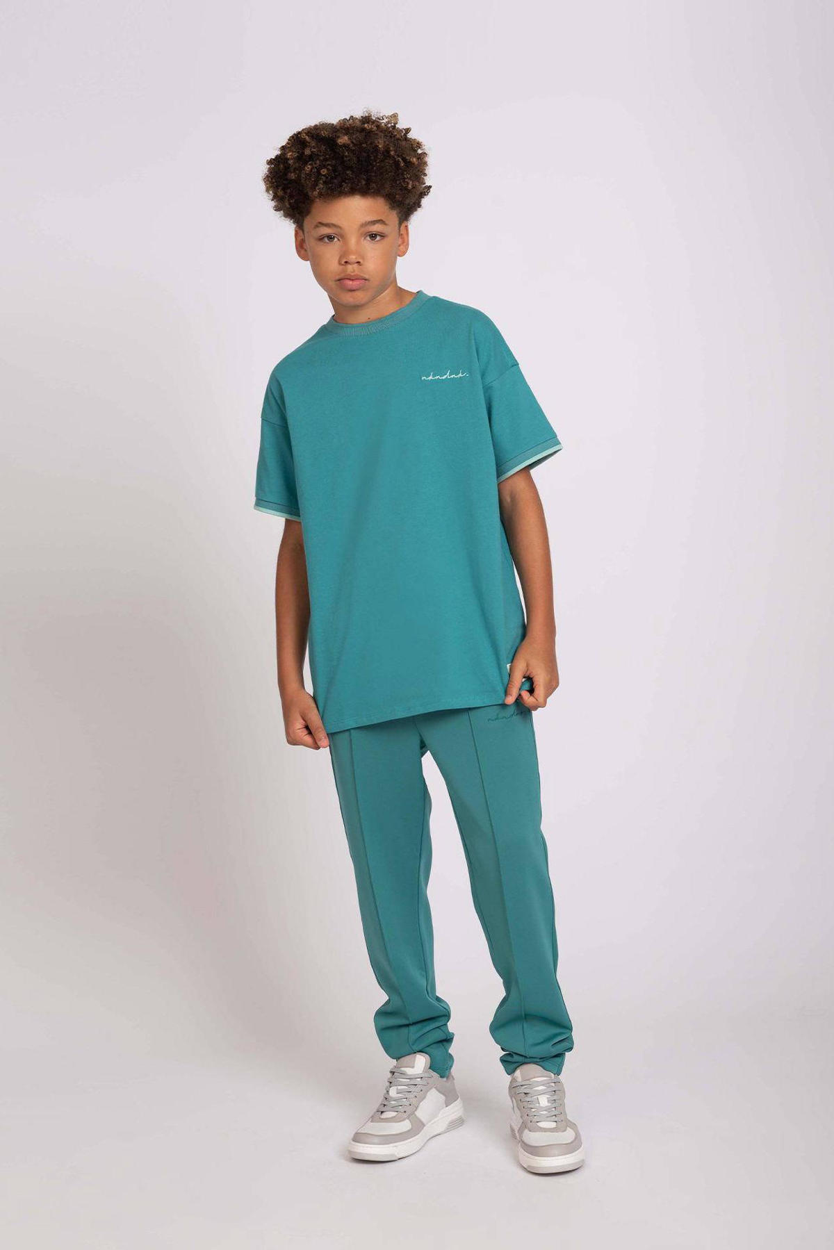 NIK&NIK T-shirt Label zeegroen | wehkamp