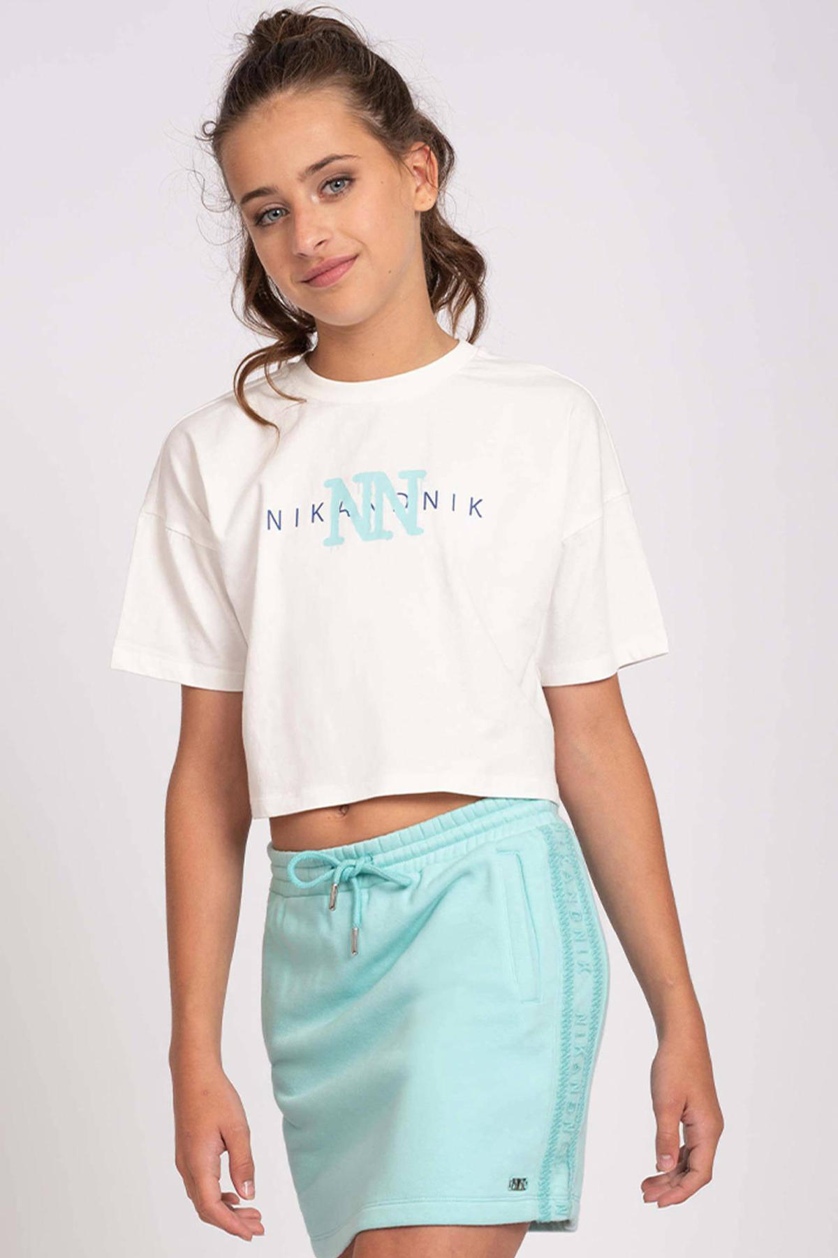 NIK&NIK T-shirt Spray met printopdruk offwhite | wehkamp