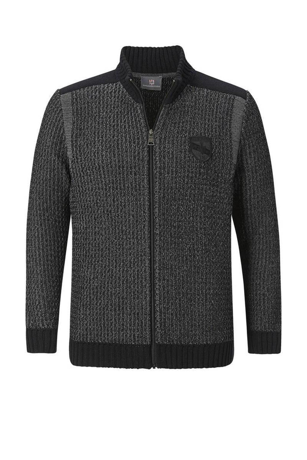 Jan Vanderstorm vest HALSTEN met logo Plus Size zwart | wehkamp