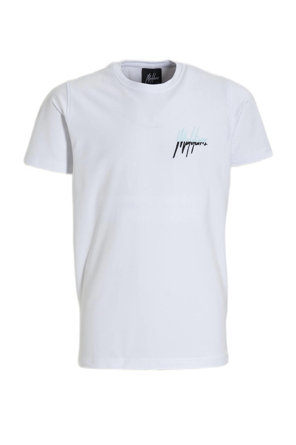 Malelions T-shirt Split met logo wit | wehkamp