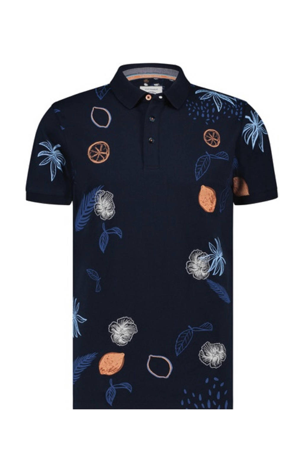 A fish named Fred polo met all over print donkerblauw | wehkamp