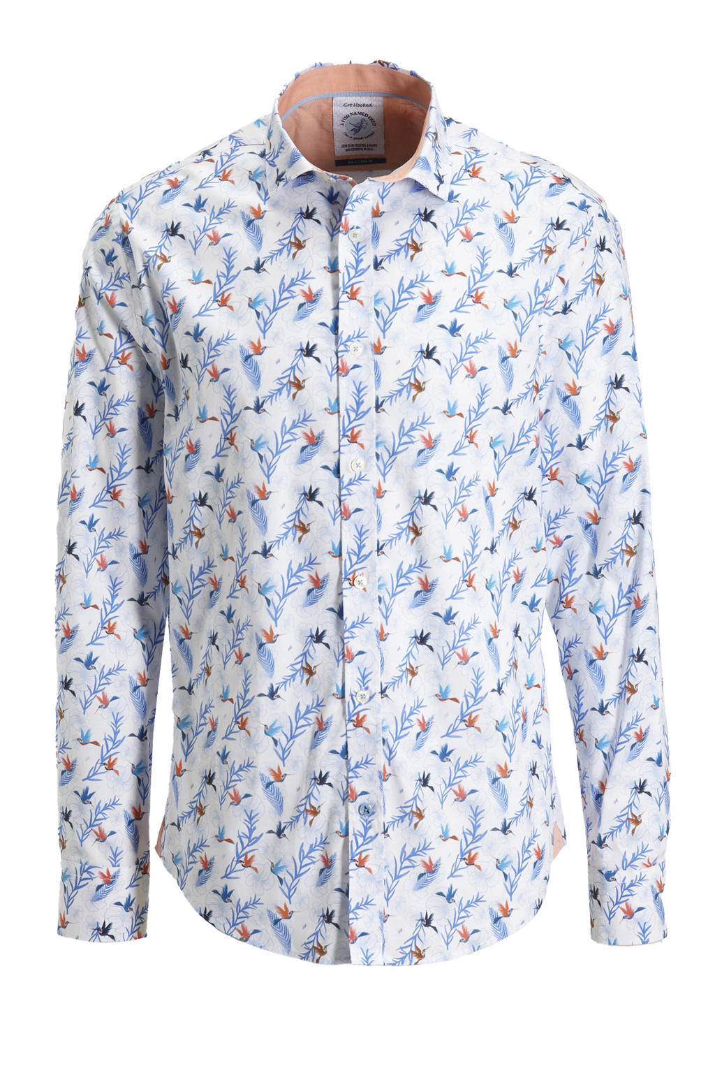 A fish named Fred regular fit overhemd met all over print off white ...
