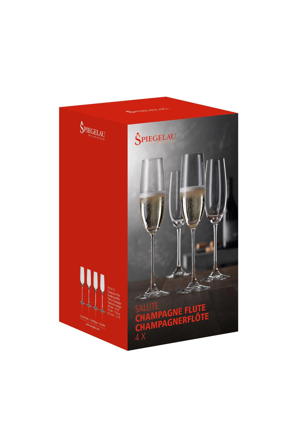 Spiegelau Salute champagneflute (210 ml) (set van 4) | wehkamp