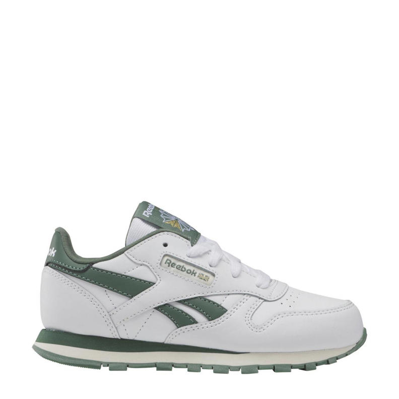 Reebok Classics Leather sneakers wit/donkergroen | wehkamp