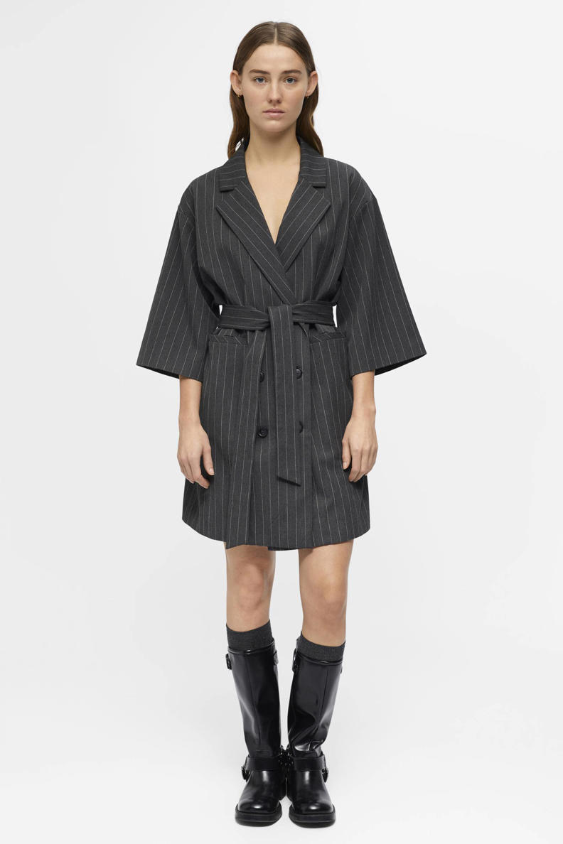 OBJECT blazerjurk OBJSTINNA van polyester grijs | wehkamp