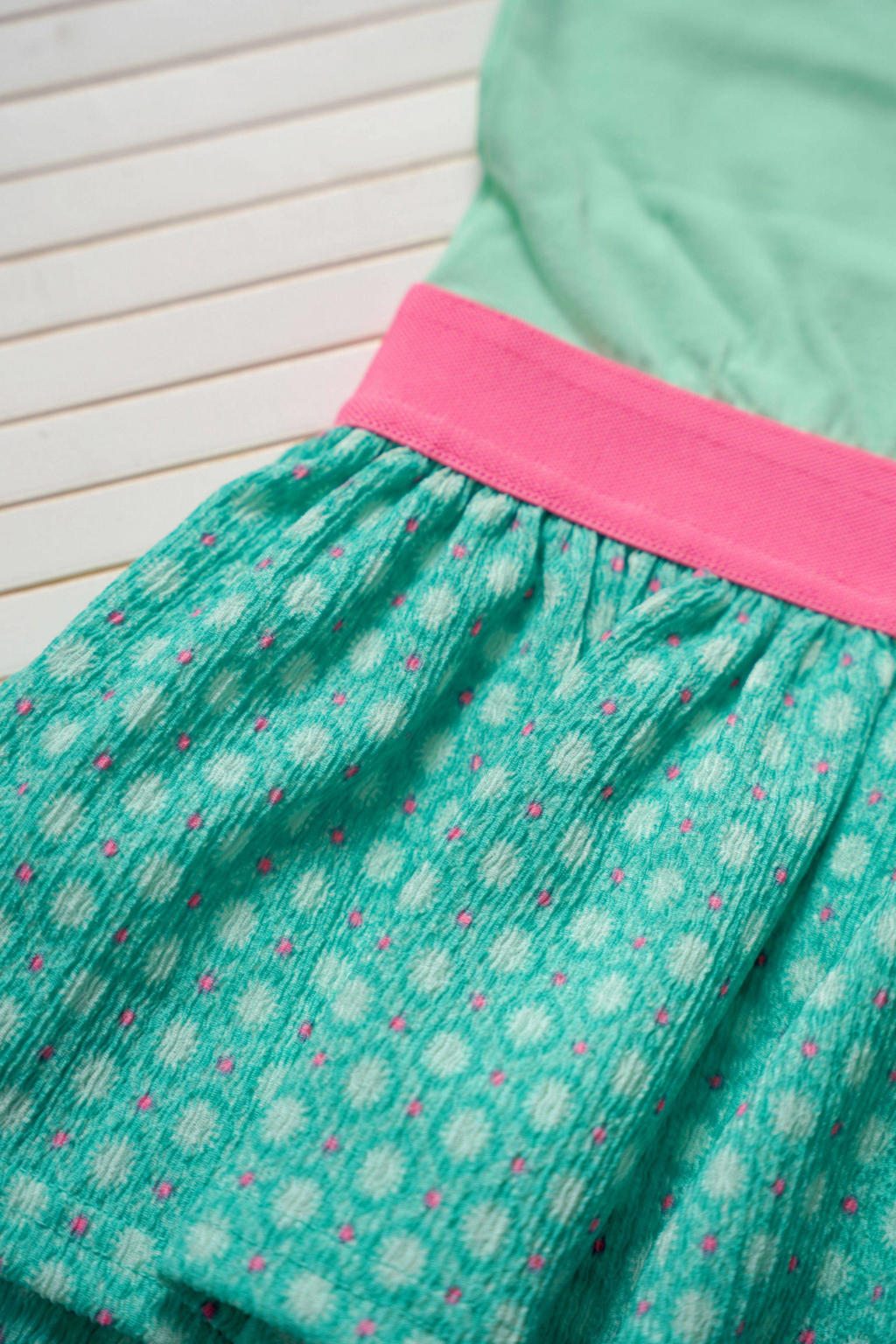 B.Nosy jurk met all over print mintgroen/felroze | wehkamp