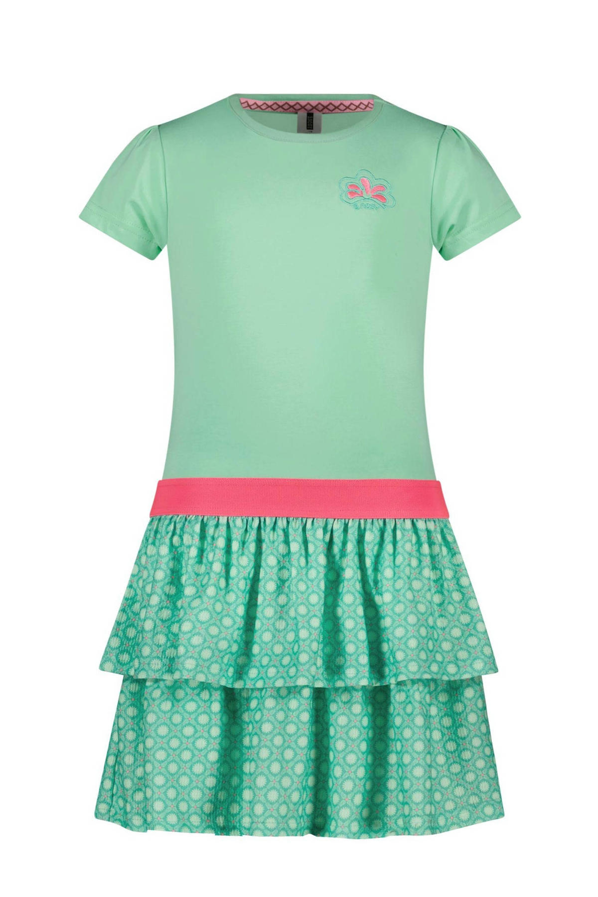 B.Nosy jurk met all over print mintgroen/felroze | wehkamp