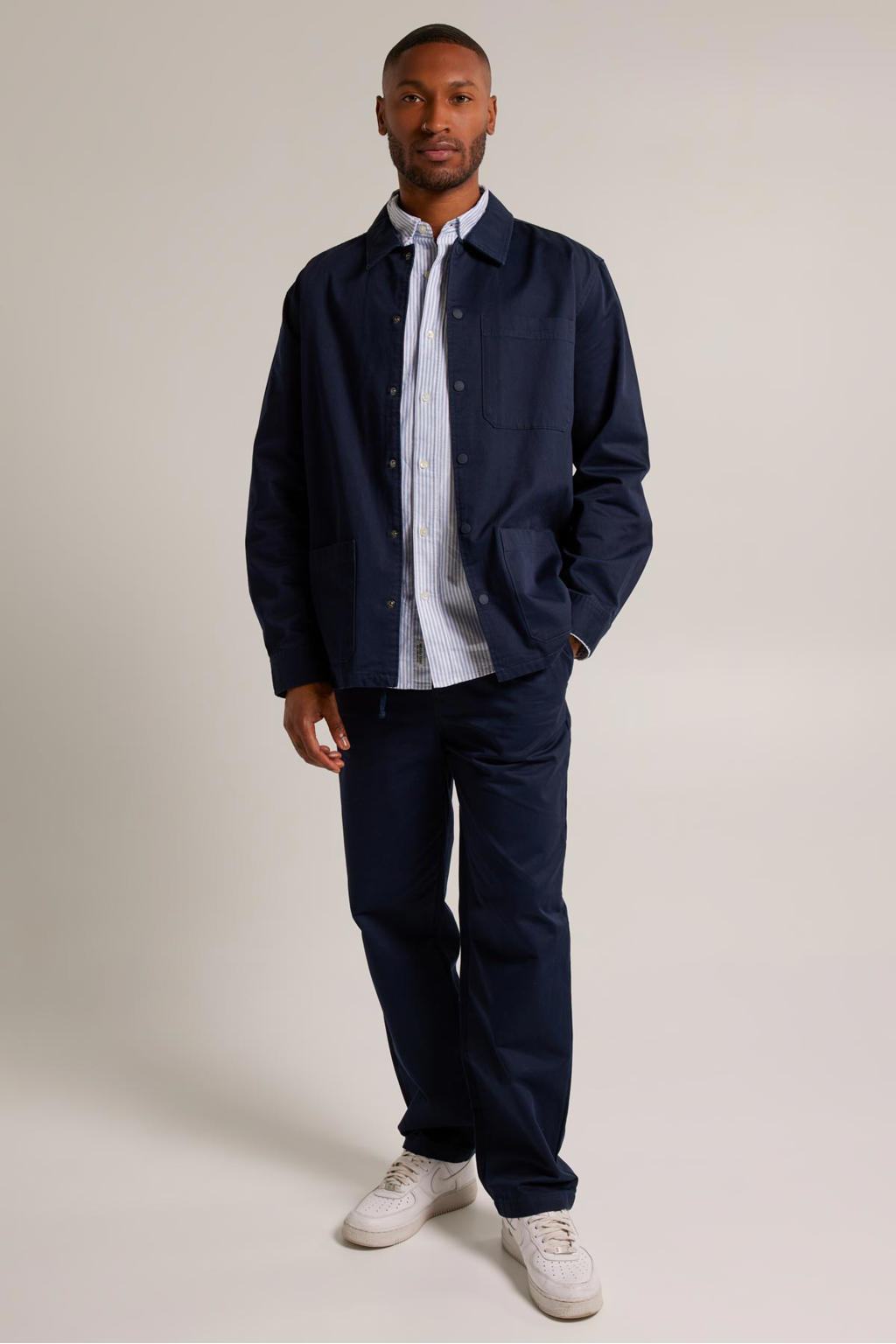 America Today regular fit overshirt donkerblauw | wehkamp