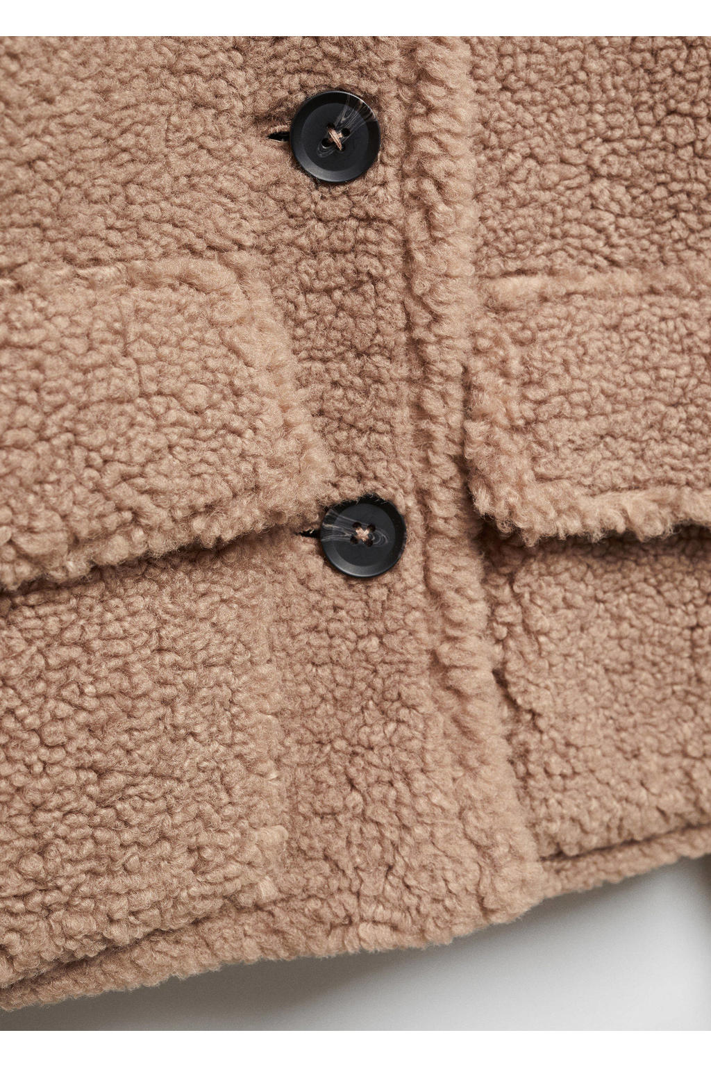 Mango Kids teddy tussenjas lichtbruin | wehkamp