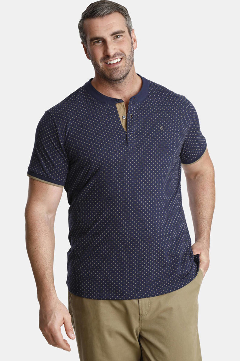 Charles Colby regular fit T-shirt DUKE COLIN Plus Size met all over ...