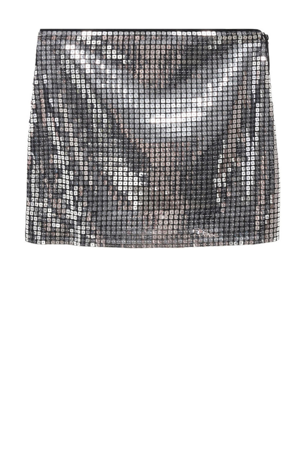 Mango rok met glitters zilver | wehkamp