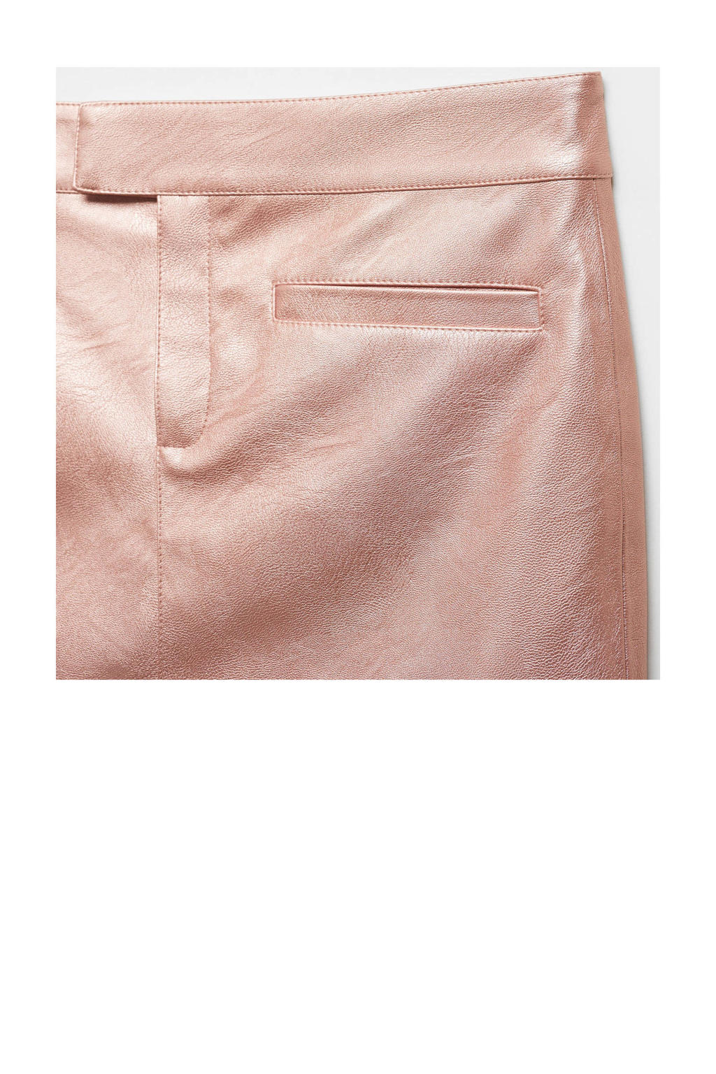 Mango coated mini rok lichtroze | wehkamp