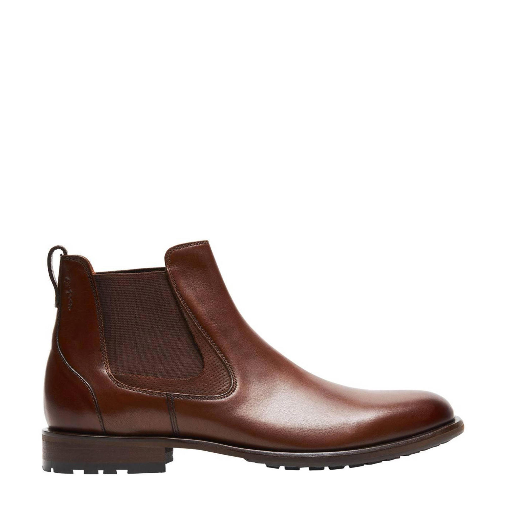 Van Lier Henry leren chelsea boots cognac | wehkamp