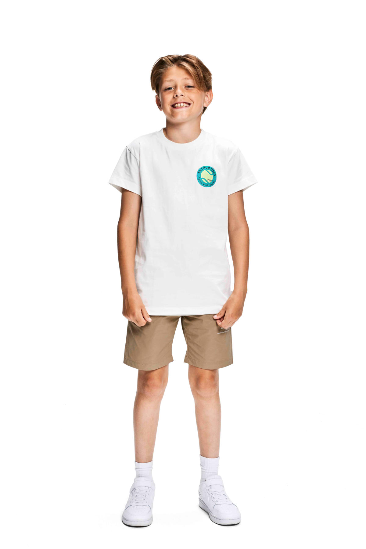 Retour Jeans T-shirt Ves met backprint offwhite | wehkamp