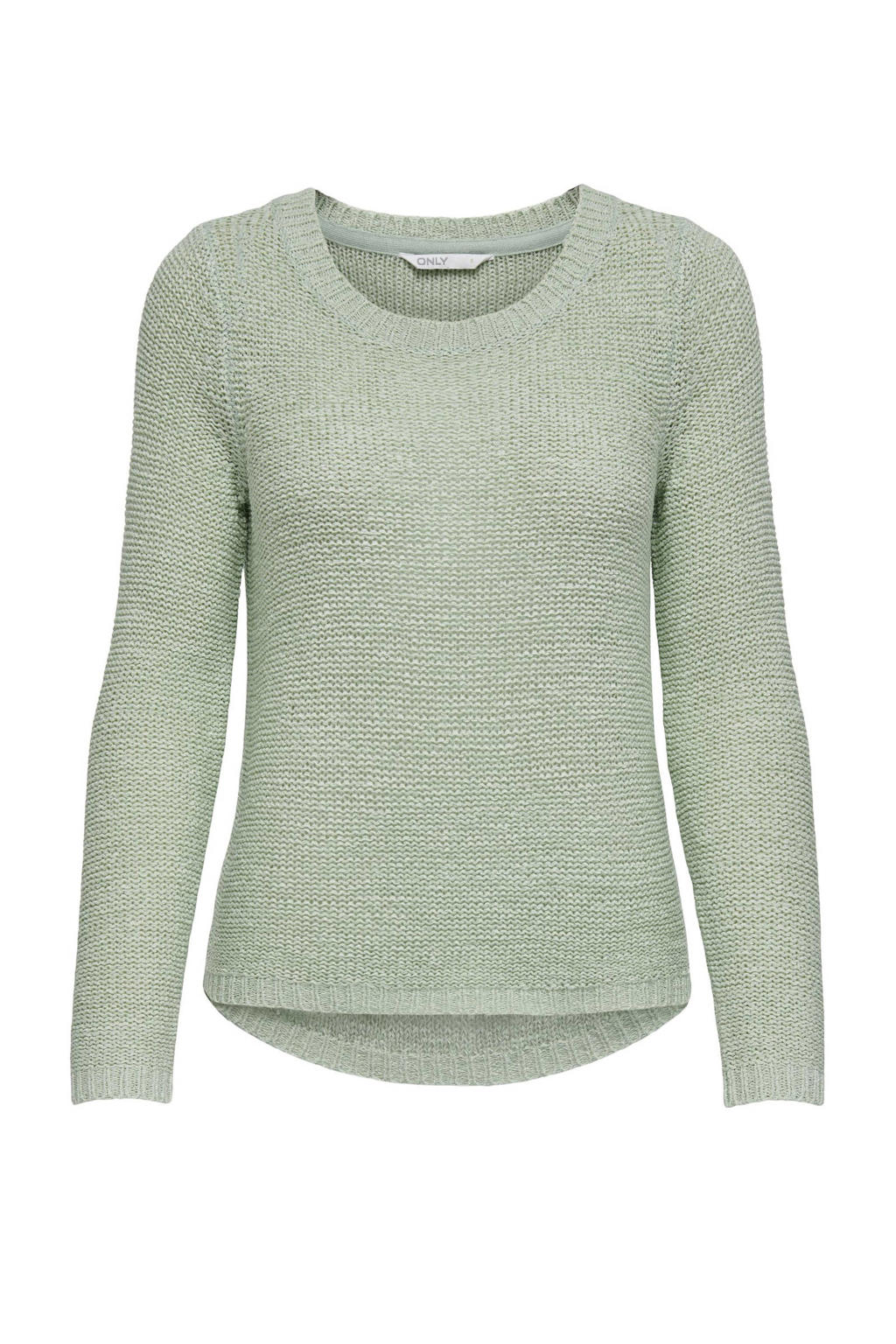 ONLY grofgebreide trui ONLGEENA lichtgroen | wehkamp