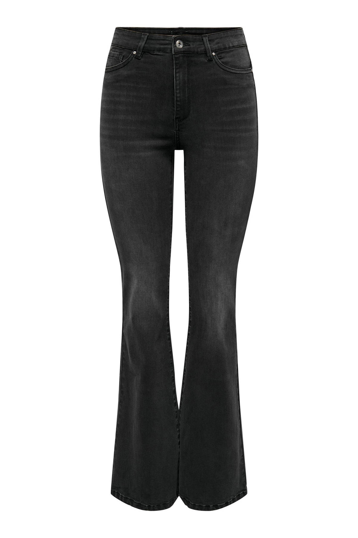 ONLY flared jeans ONLLUSH black denim | wehkamp
