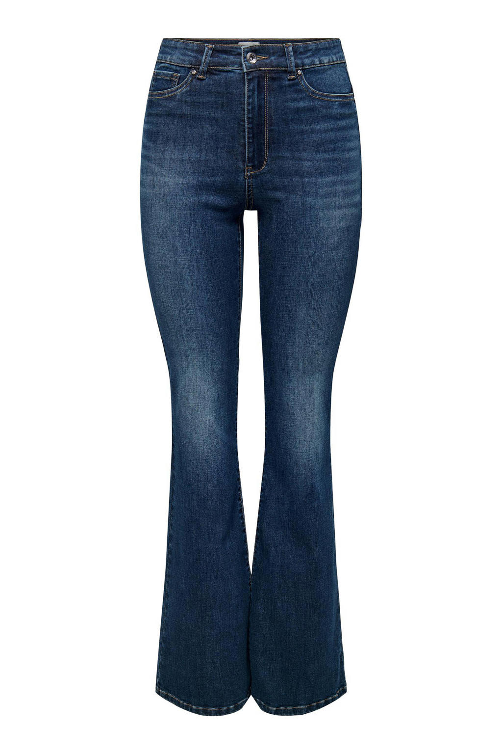 ONLY flared jeans ONLLUSH dark blue denim | wehkamp