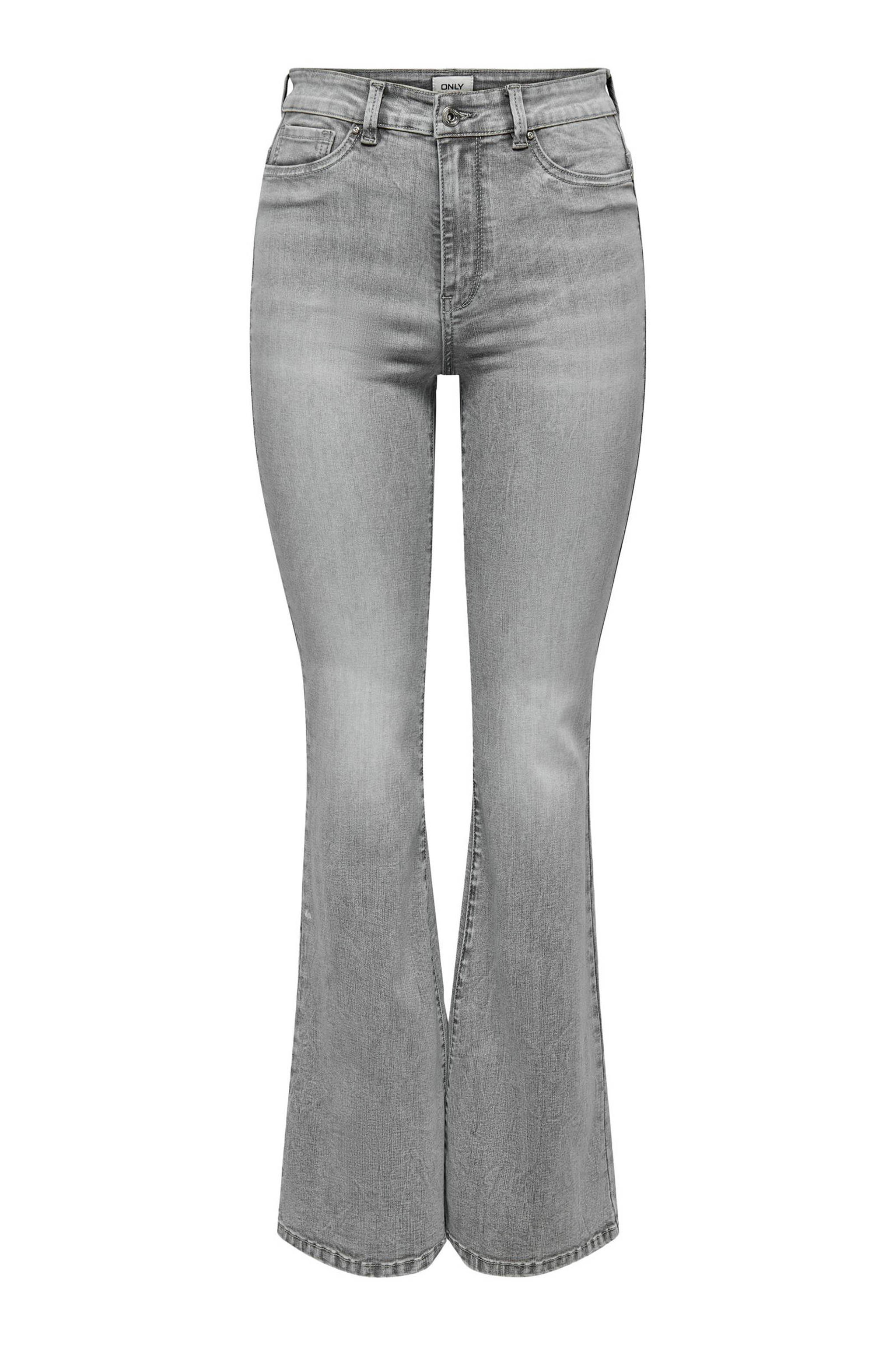 ONLY flared jeans ONLLUSH grey denim | wehkamp