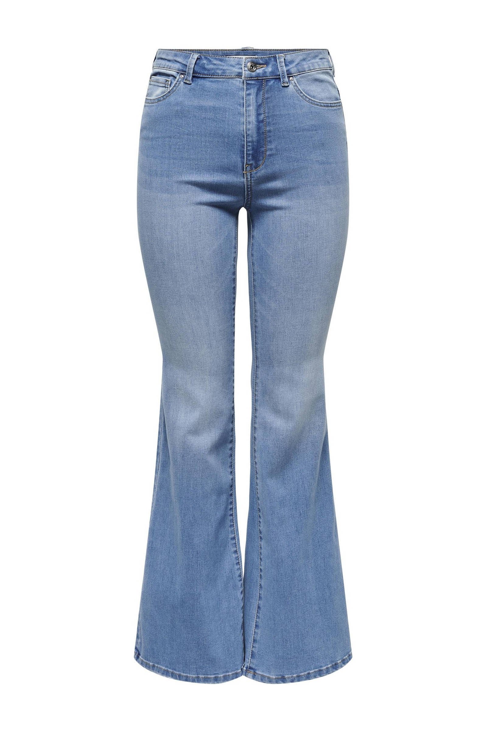 ONLY flared jeans ONLLUSH medium blue denim | wehkamp