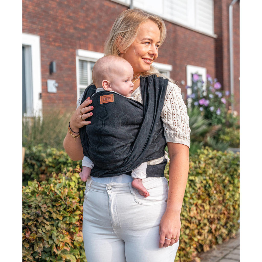 ByKay Draagdoek Woven Wrap Jacquard Black 6 | wehkamp