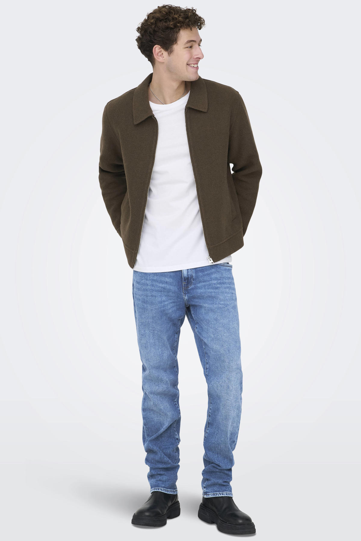 ONLY & SONS regular fit jeans ONSWEFT medium blue denim | wehkamp