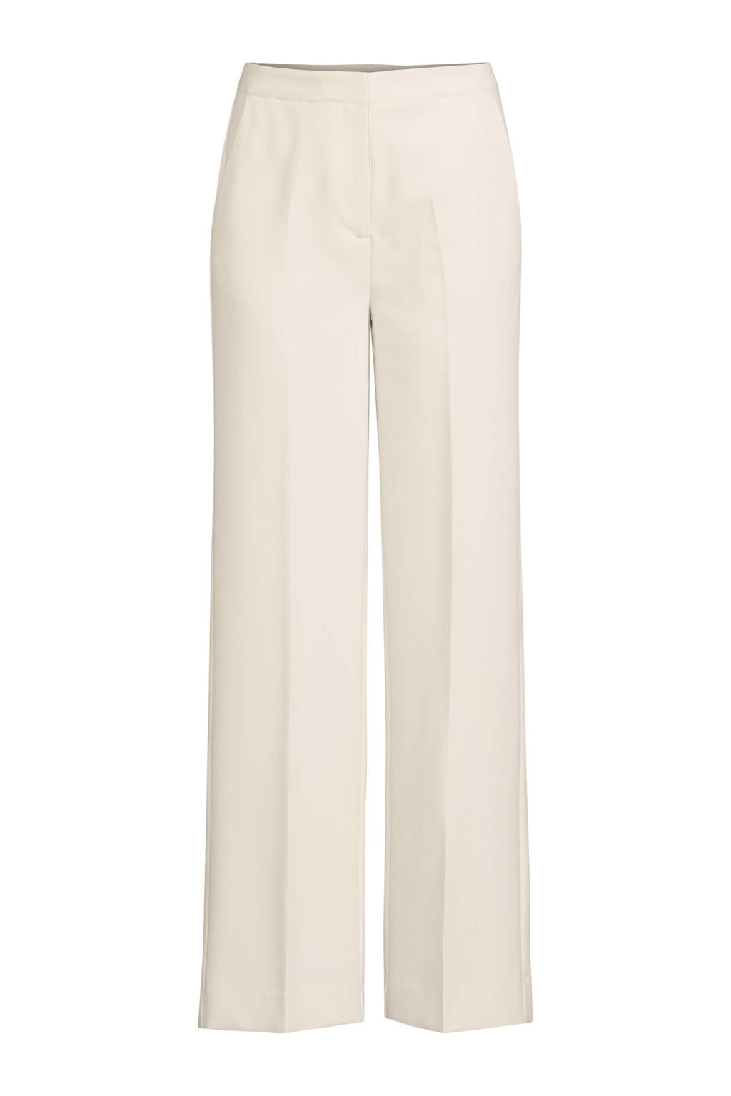 Another-Label high waist straight fit pantalon Moore ecru | wehkamp