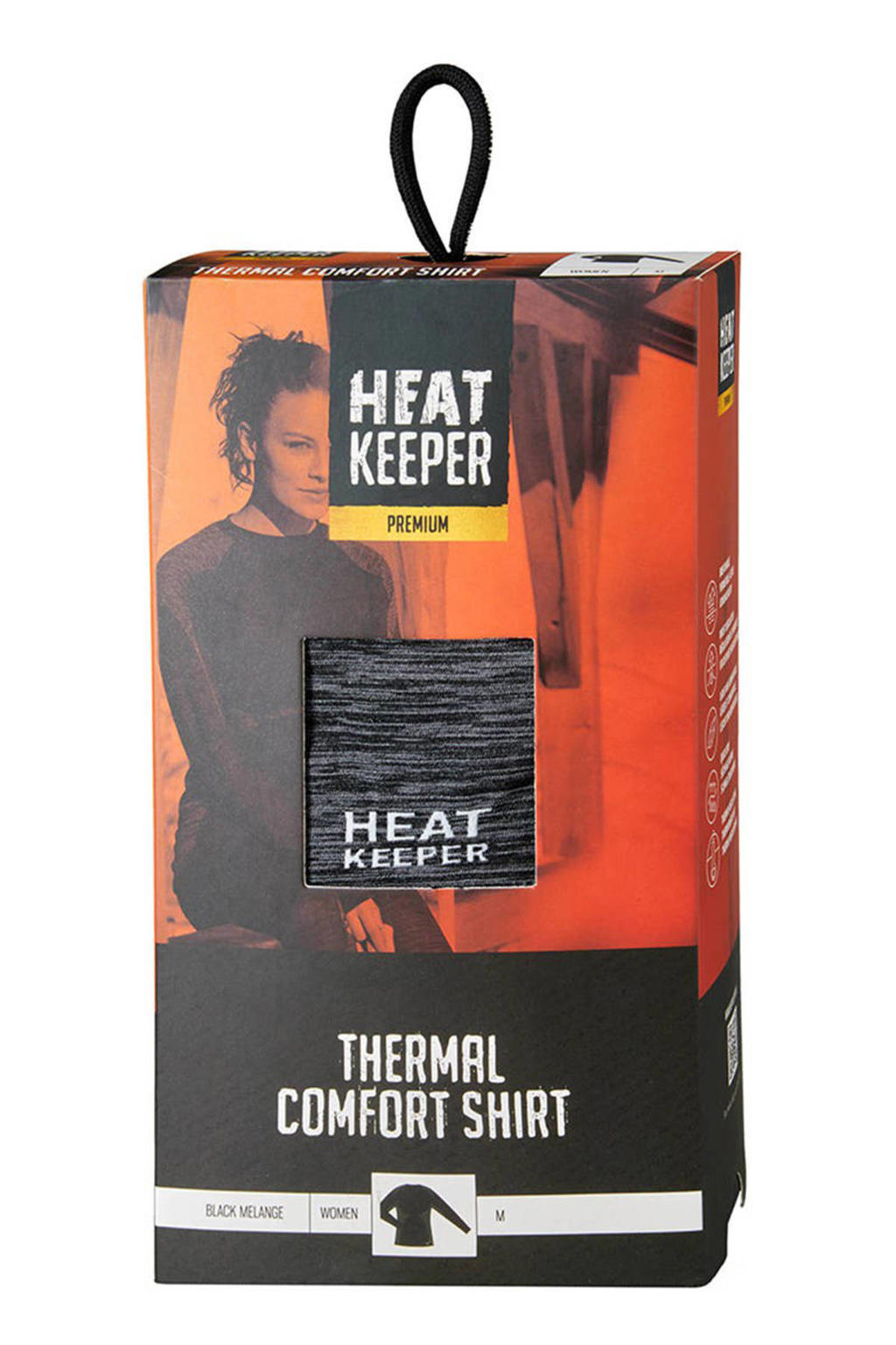 Heatkeeper thermoshirt gemeleerd antraciet | wehkamp