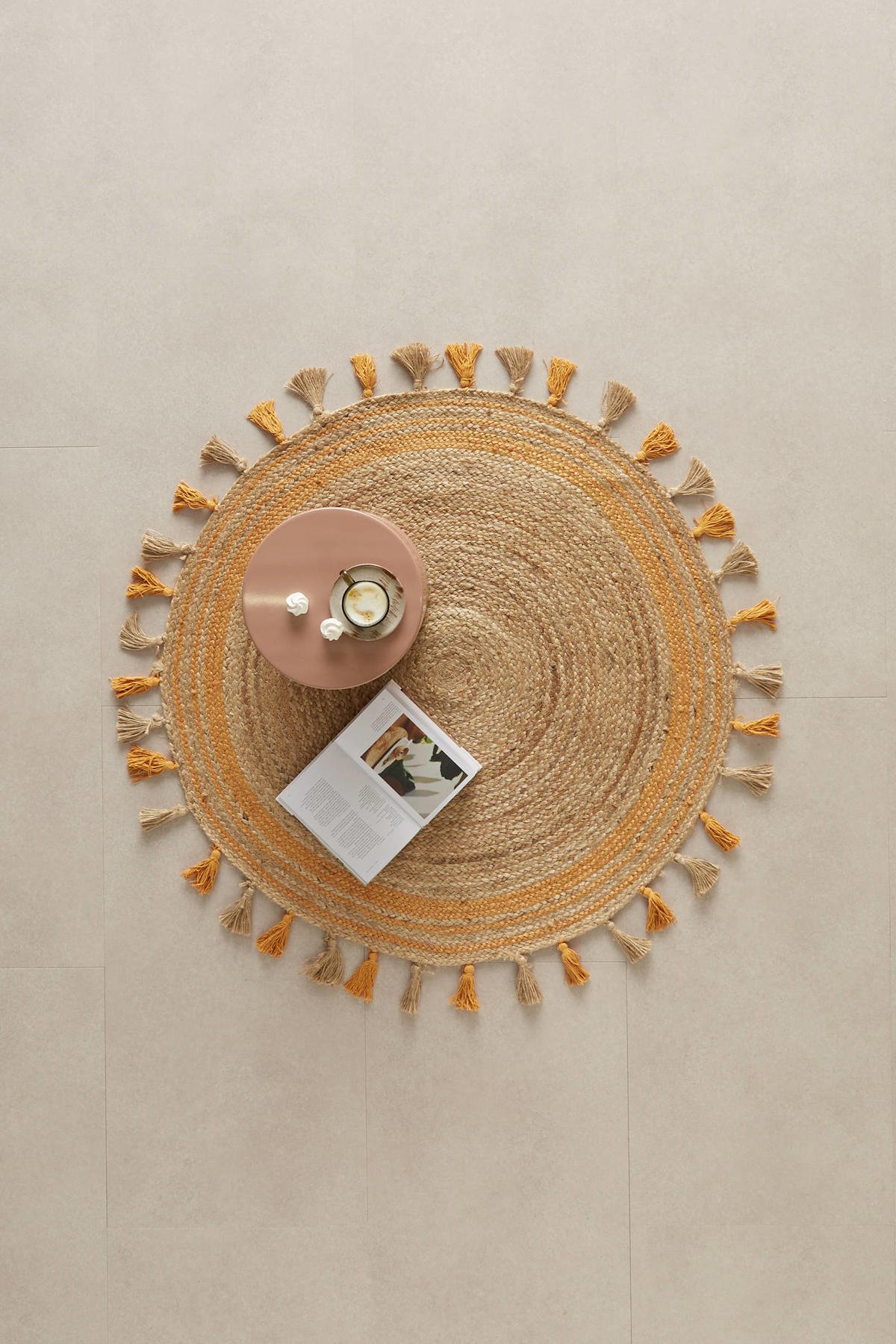 NOUS Living jute vloerkleed Rosetta (Ø110 cm) | wehkamp