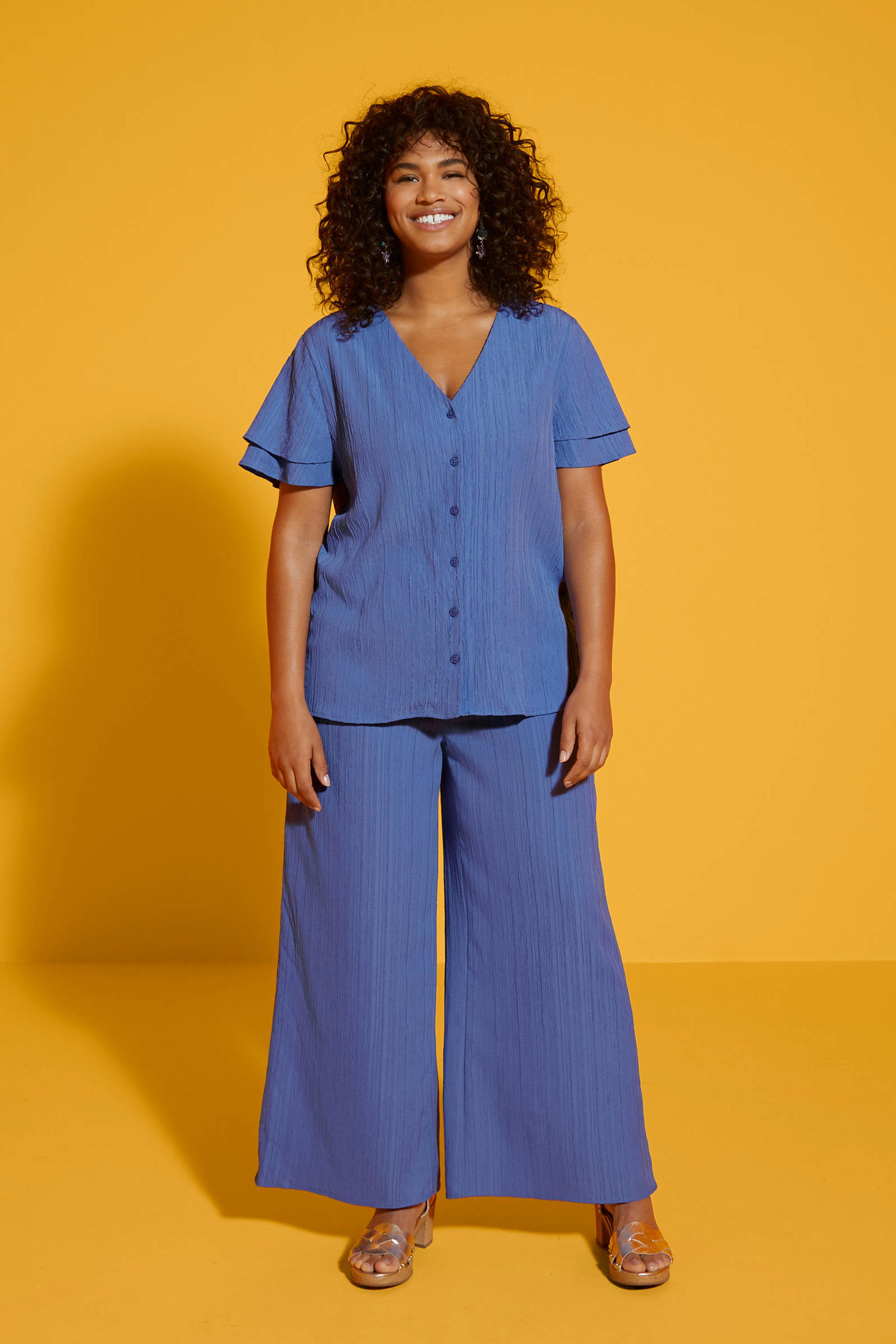 GREAT LOOKS crinkle top paars | wehkamp