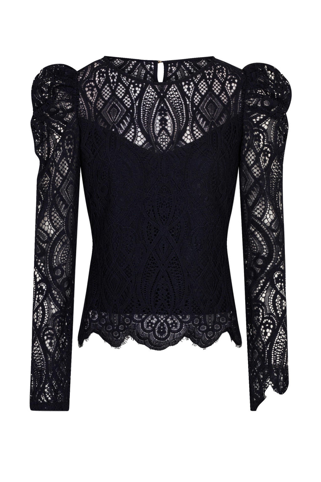 Morgan top met kant marine kopen? | Morgen in huis | wehkamp