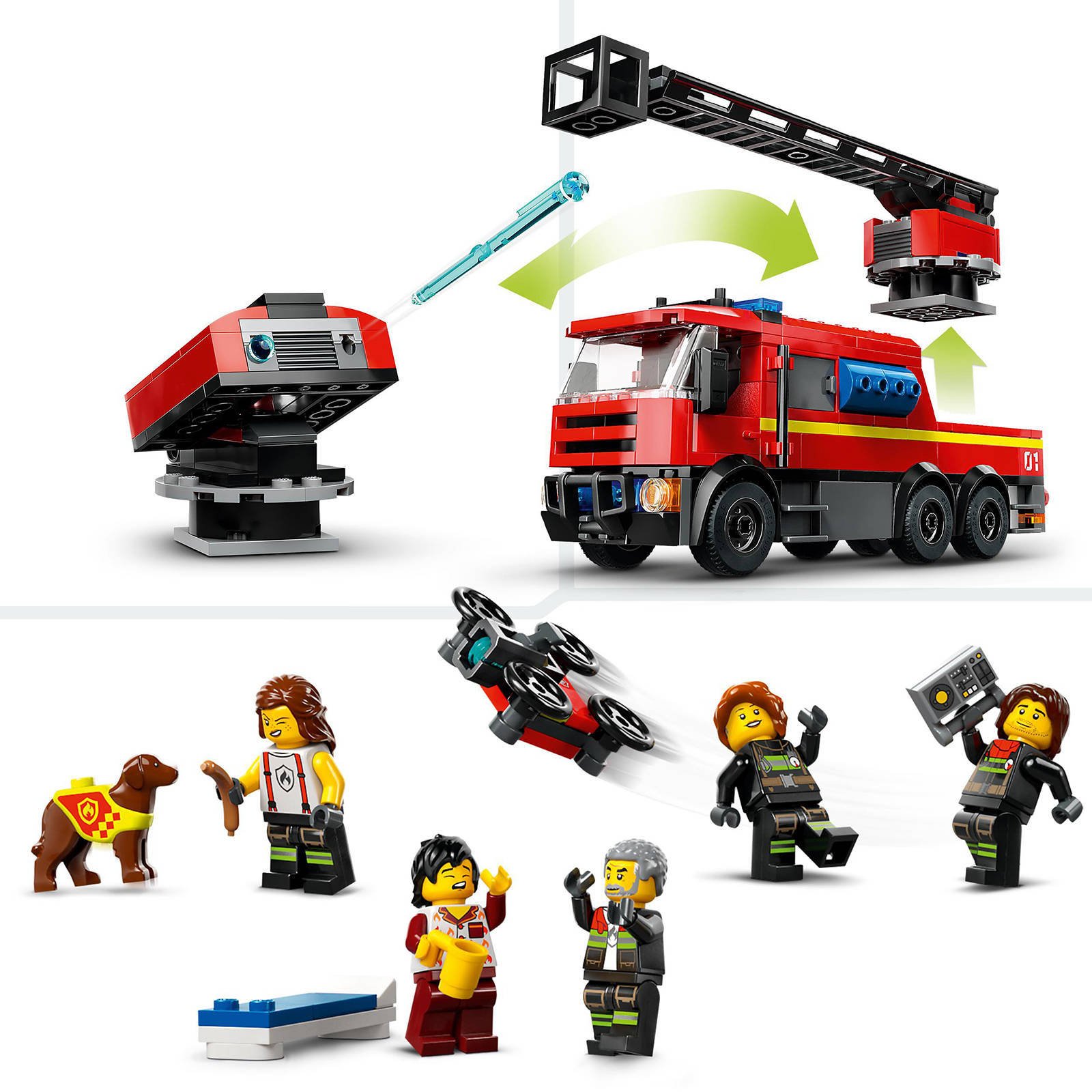 LEGO City Brandweerkazerne en brandweerauto Brandweer LEGO City Brandweerkazerne en brandweerauto Brandweer