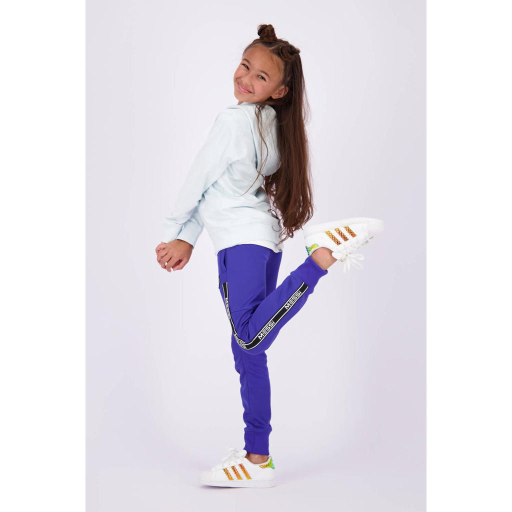 Vingino x Messi hoodie met logo lichtblauw | wehkamp