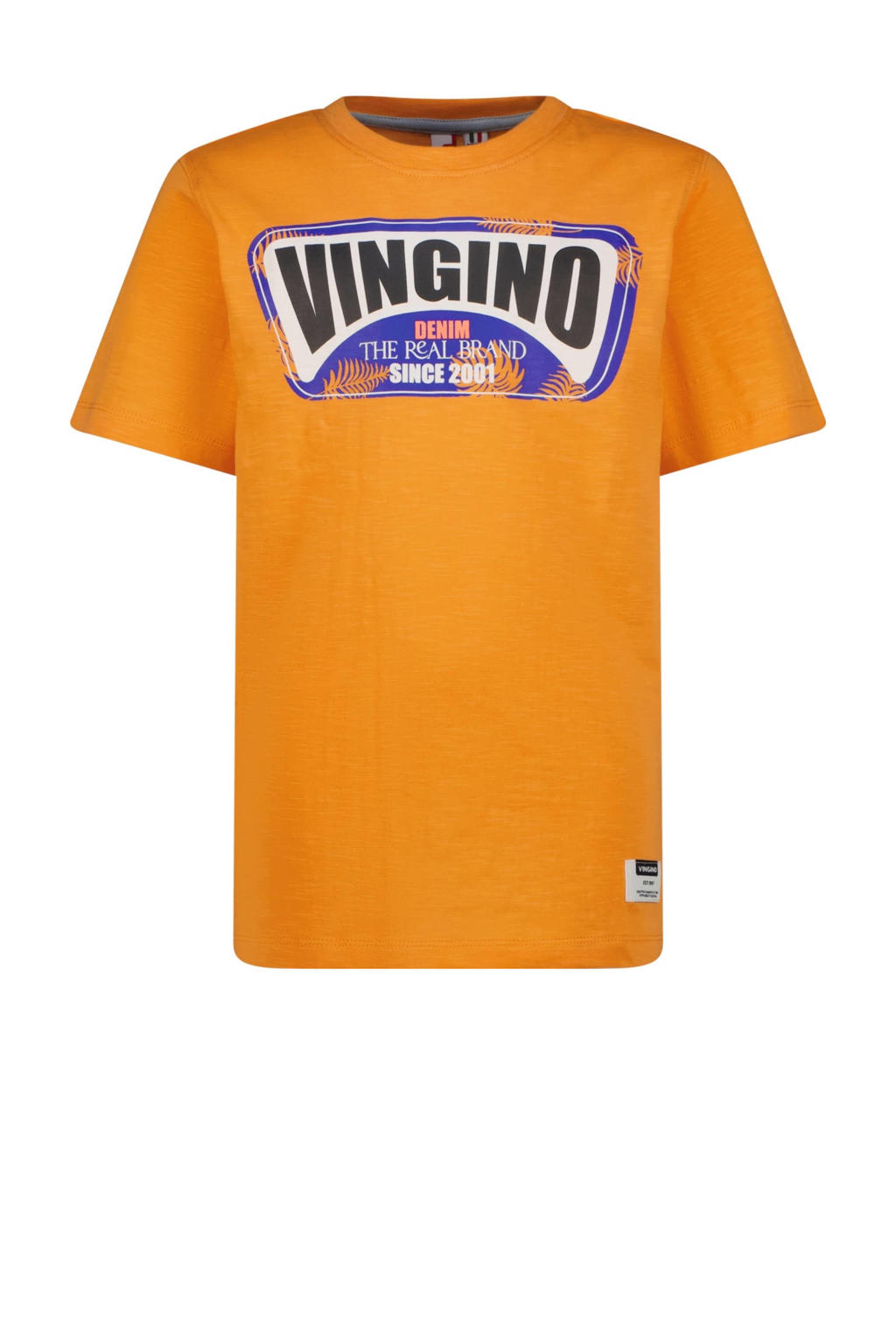 Vingino T-shirt met logo oranje | wehkamp