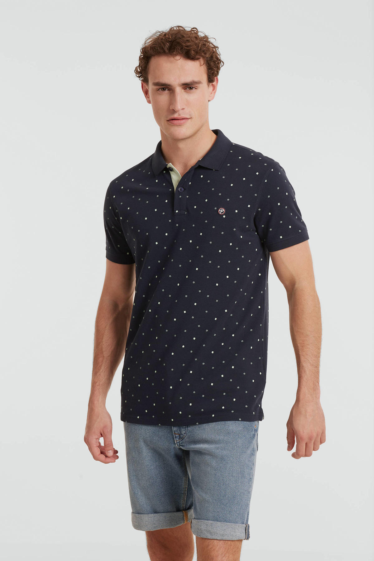 Petrol Industries polo met all over print navy blue | wehkamp