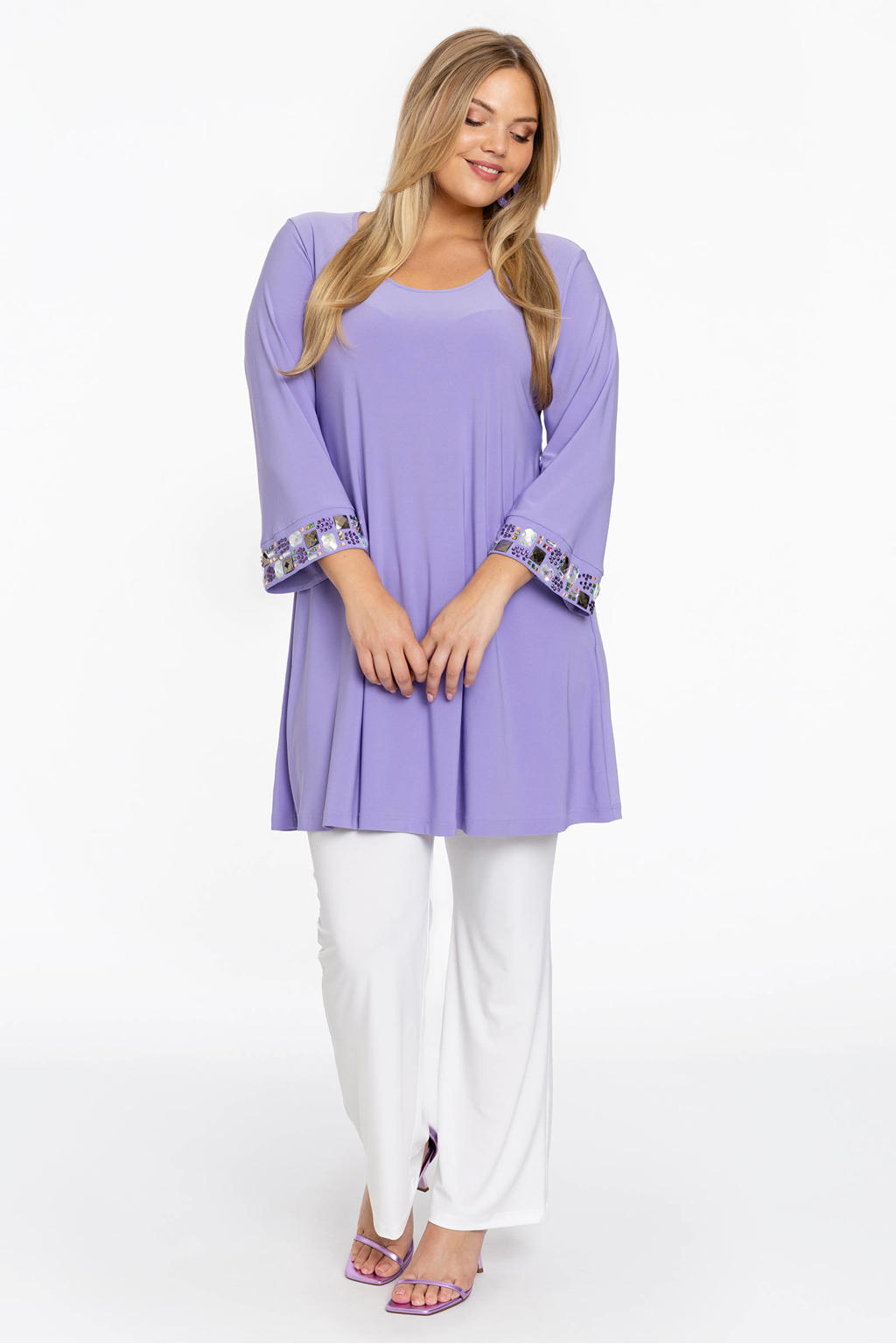 YOEK tuniek DOLCE met strass steentjes lila | wehkamp
