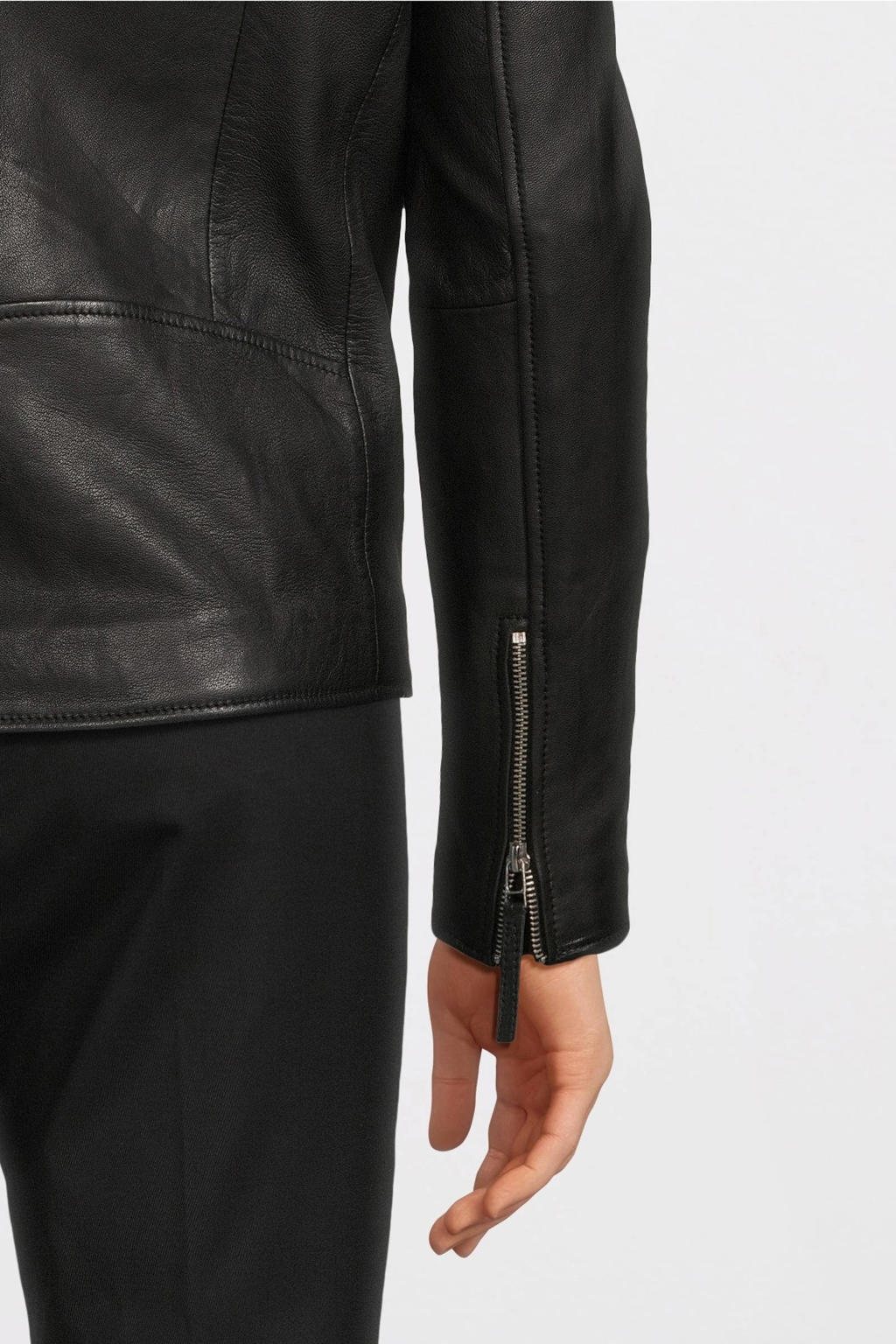 Goosecraft leren jack Mercury black | wehkamp