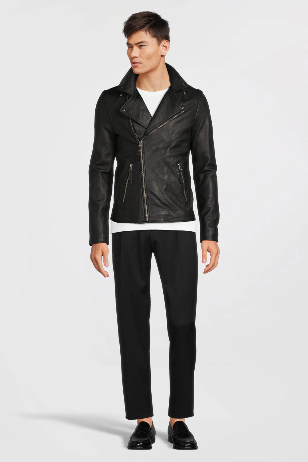 Goosecraft leren jack Mercury black | wehkamp