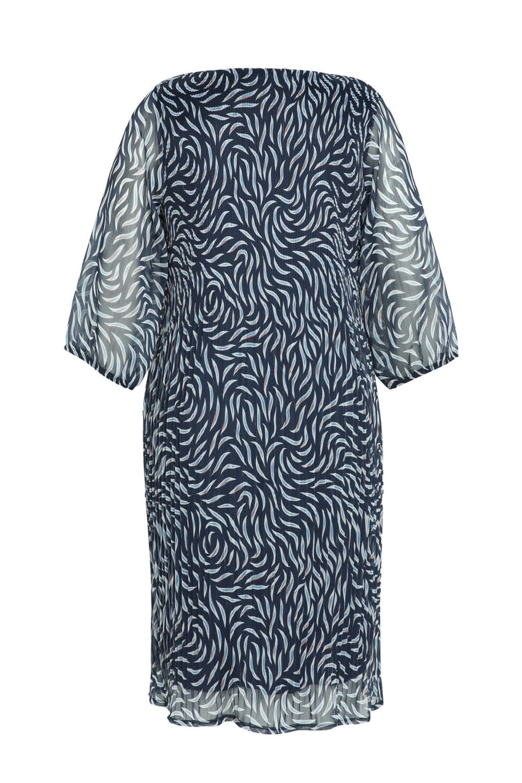 Paprika jurk met all over print blauw | wehkamp