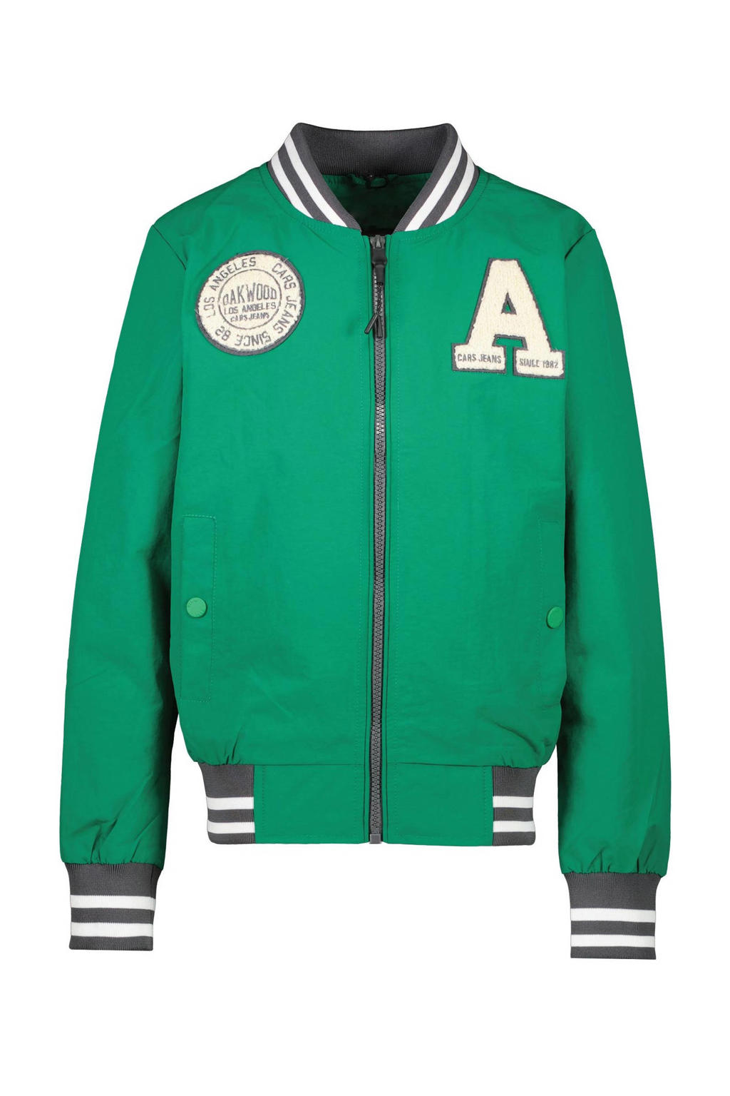 Cars baseball jacket JUSTIN met logo groen/wit | wehkamp