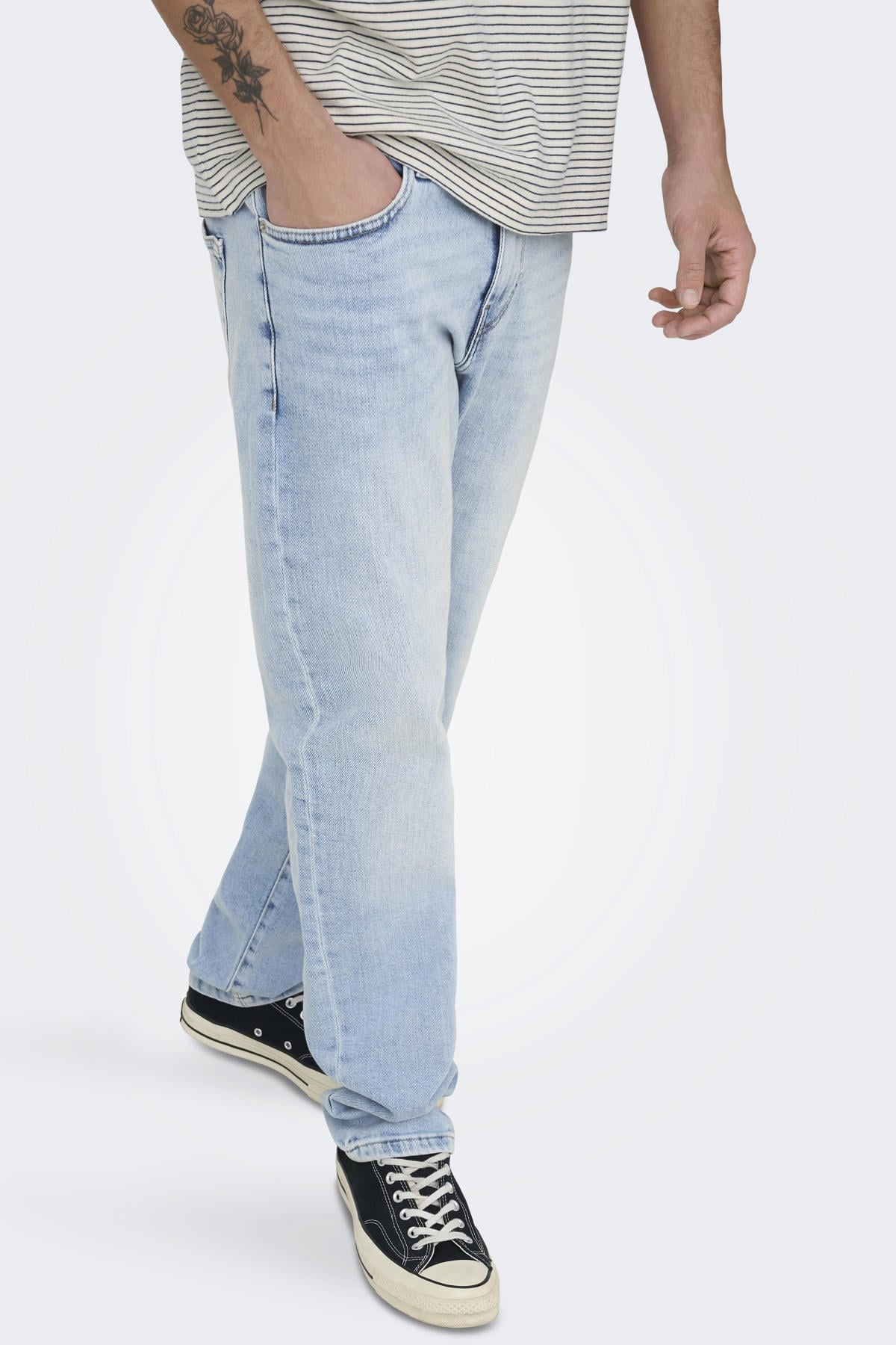 ONLY & SONS regular fit jeans ONSWEFT light blue denim | wehkamp