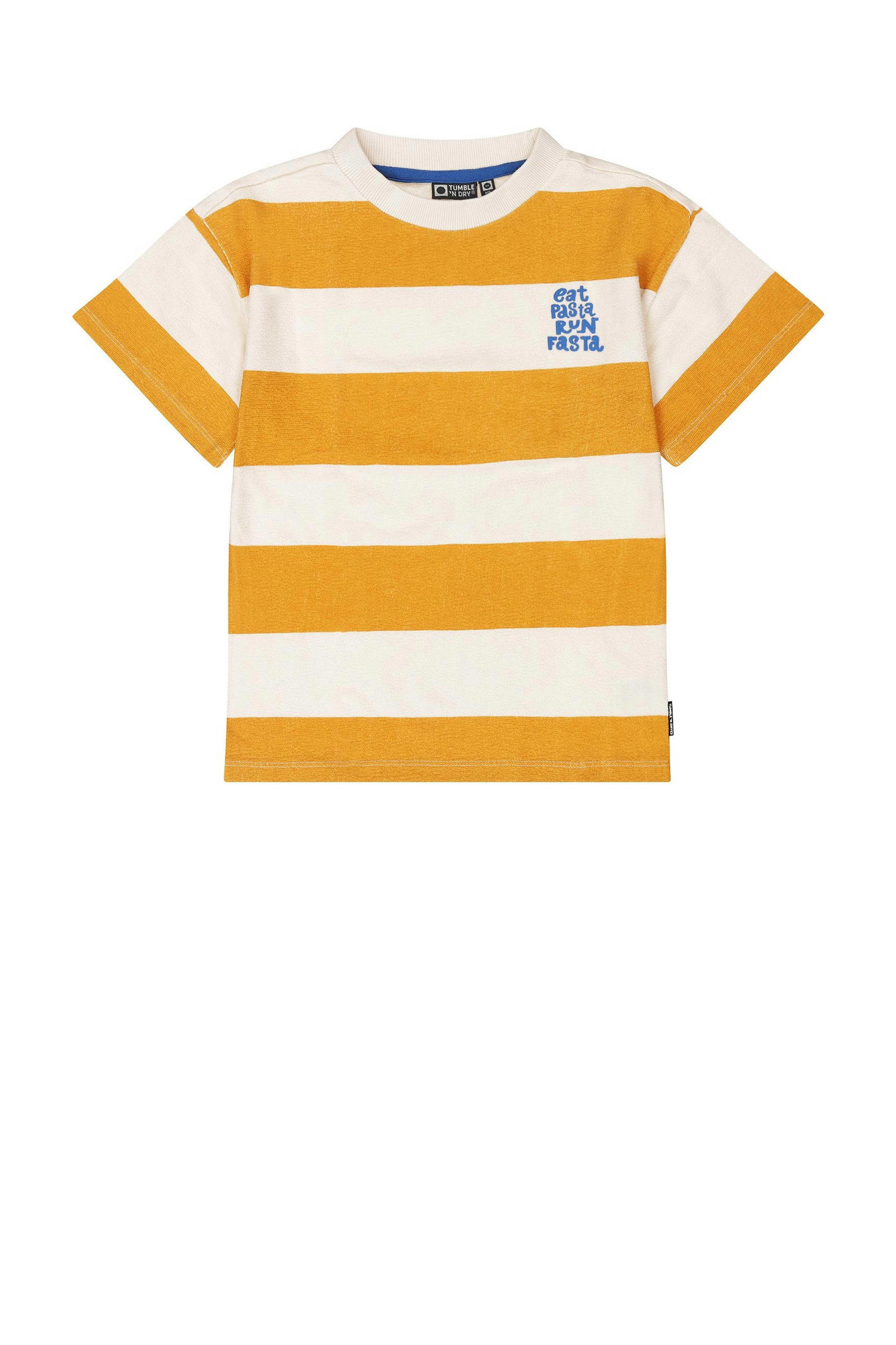Tumble 'n Dry gestreept T-shirt Gianni geel/ecru | wehkamp