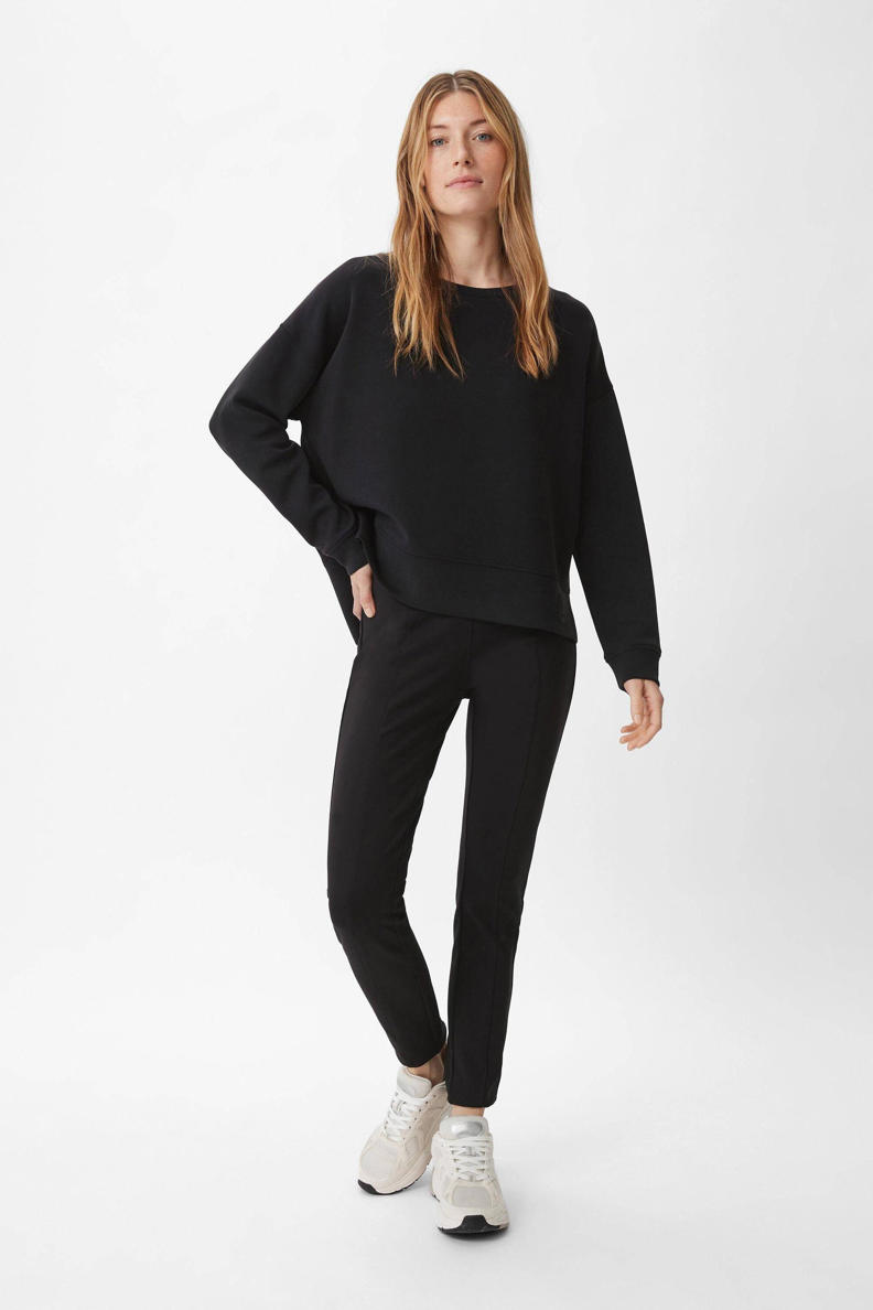 comma casual identity sweater zwart | wehkamp