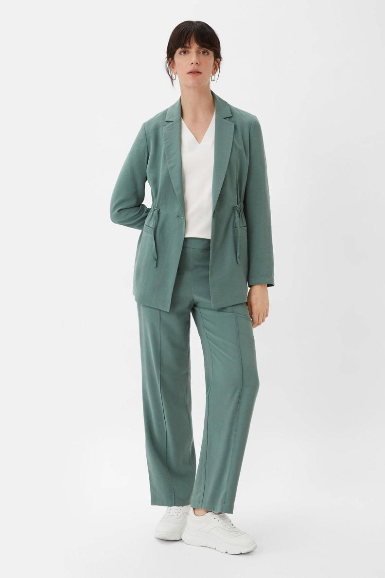 comma casual identity fijngebreide trui ecru | wehkamp