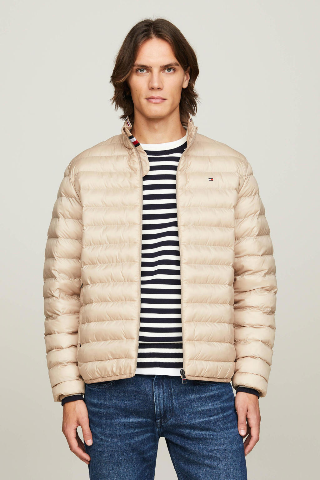 Tommy Hilfiger gewatteerde zomerjas batique khaki | wehkamp