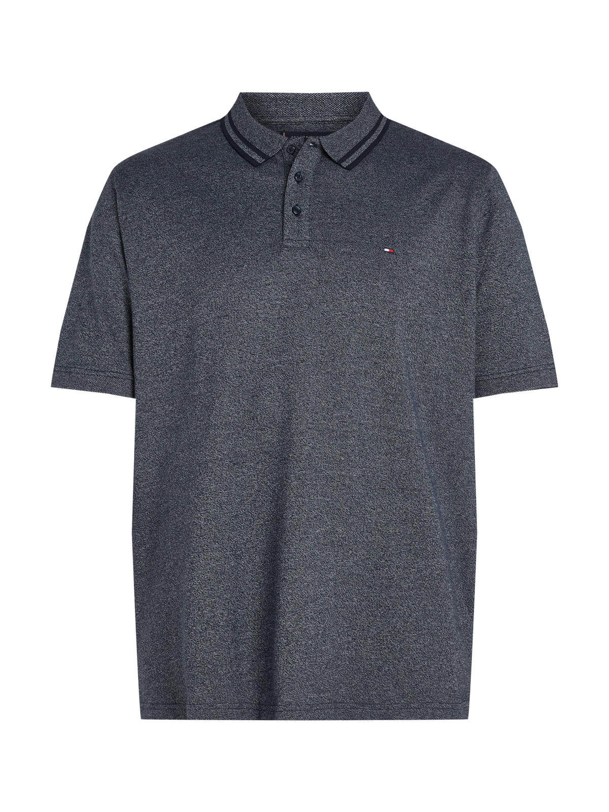Tommy Hilfiger Big And Tall Gemêleerde Polo Plus Size Desert Sky Wehkamp