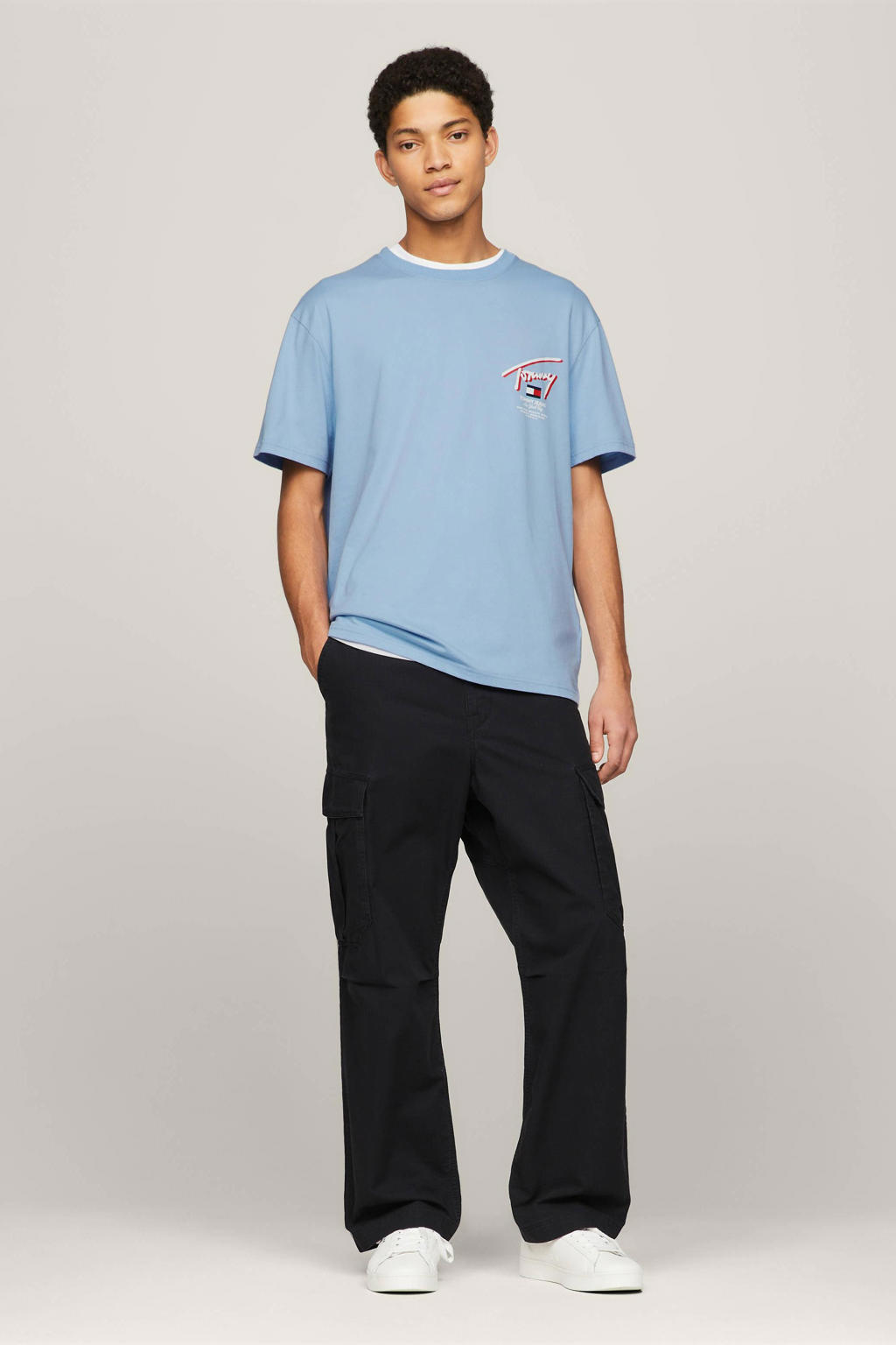 Tommy Jeans T-shirt met backprint moderate blue | wehkamp